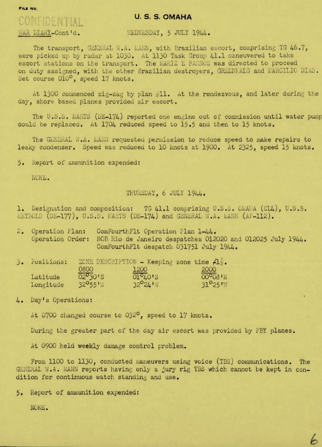 A FEB E O USS GENERAL MANN – NAVEGANDO PARA A GUERRA – TOK de HISTÓRIA ...